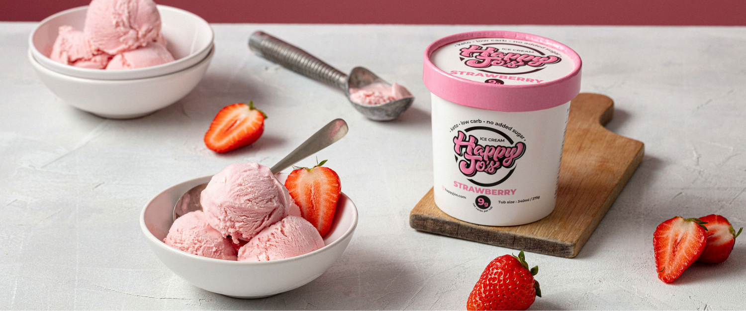 Strawberry Keto Ice Cream – Happy Jo's